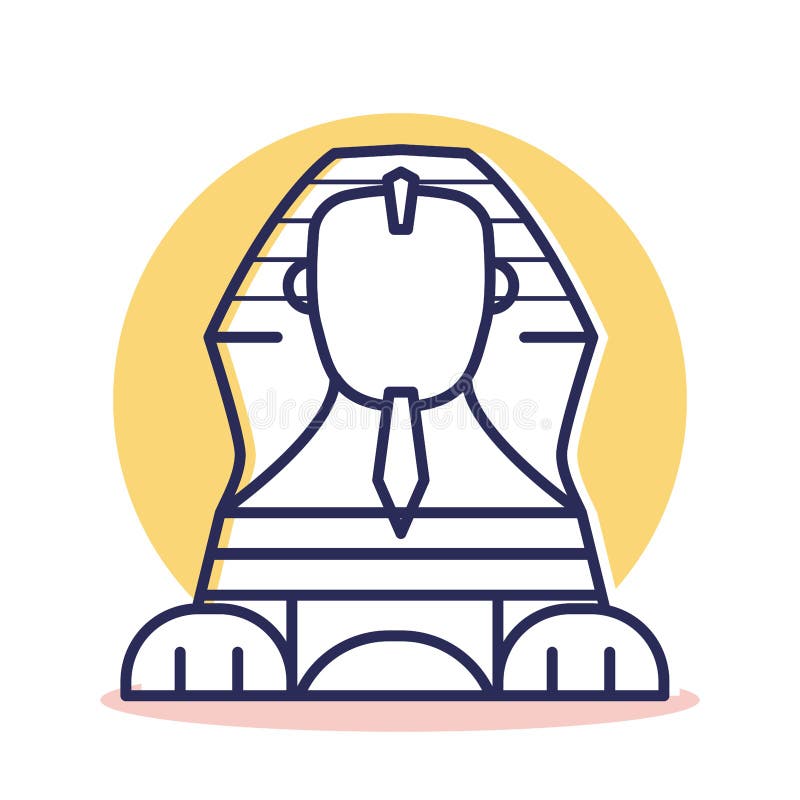 Icono De La Esfinge - Viaje Y Destino Ilustración del Vector ...
