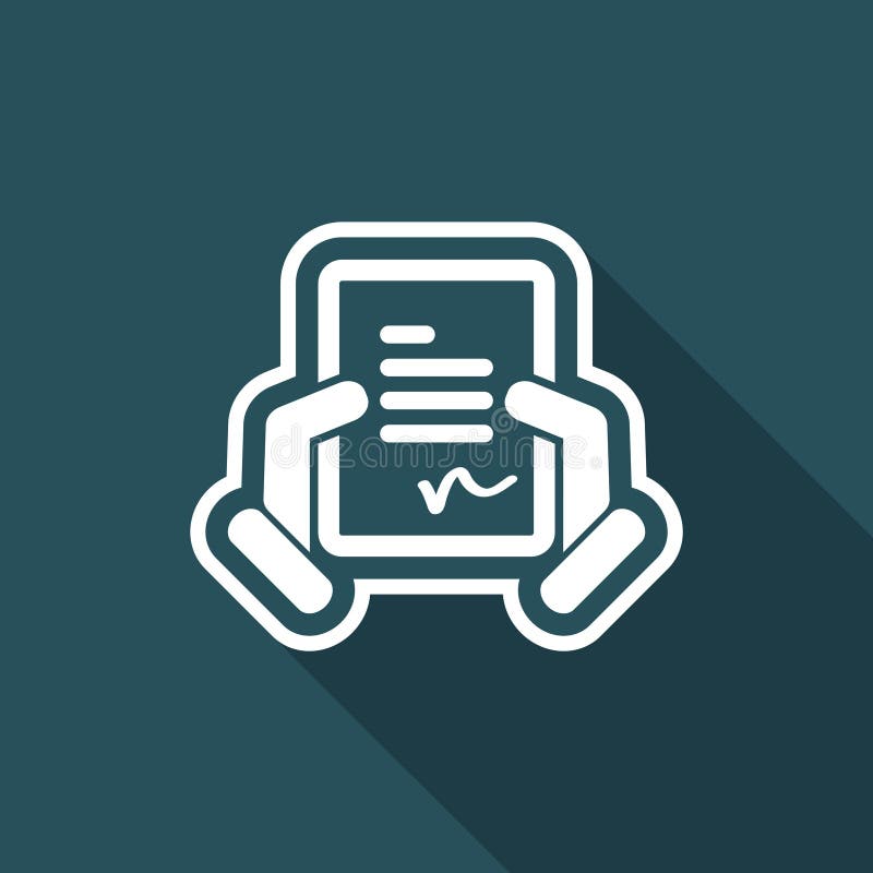 Icono De La Firma Del Documento Ilustración del Vector - Ilustración de ...