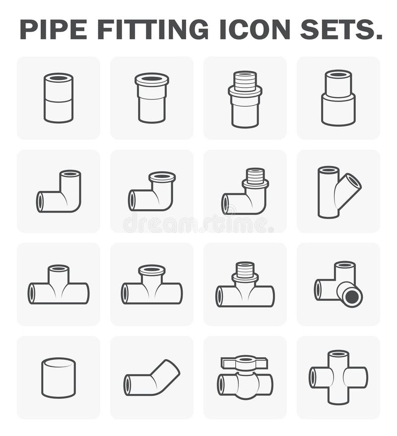 Icono De Línea De Conexión De Tubería Pvc Ilustración del Vector ...