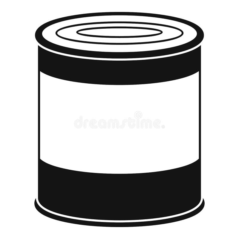 Icono De La Lata De La Comida, Estilo Simple Ilustración del Vector ...