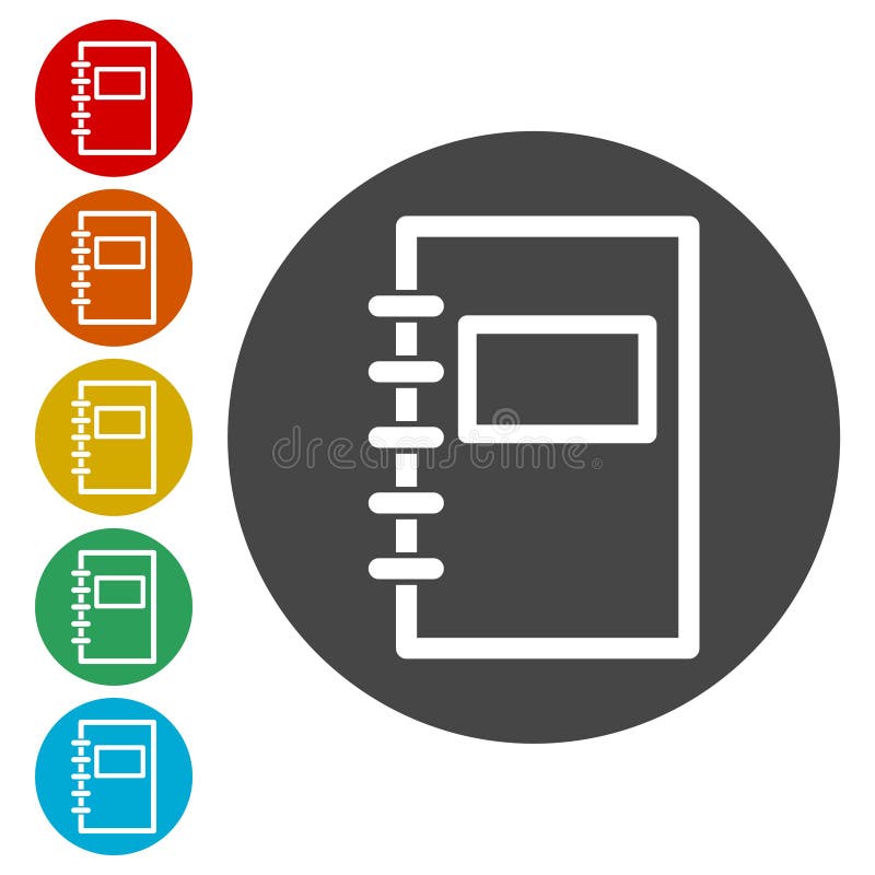 Icono De La Libreta, Icono Del Cuaderno Ilustración del Vector ...