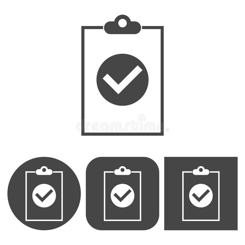 Icono De La Lista De Control - Iconos Del Vector Fijados Ilustración ...