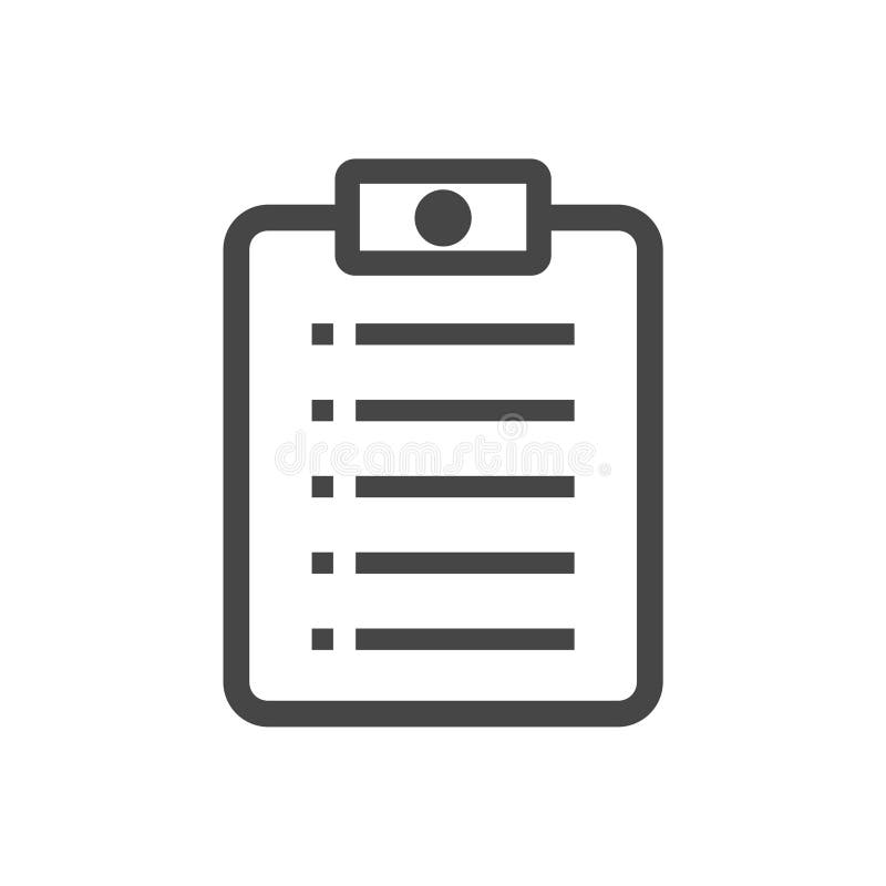 Icono De La Lista De Control, Vector Del Icono De La Lista De Control ...