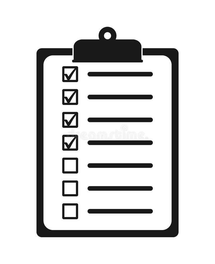 Sistema Del Icono De La Lista De Control Ilustración del Vector ...