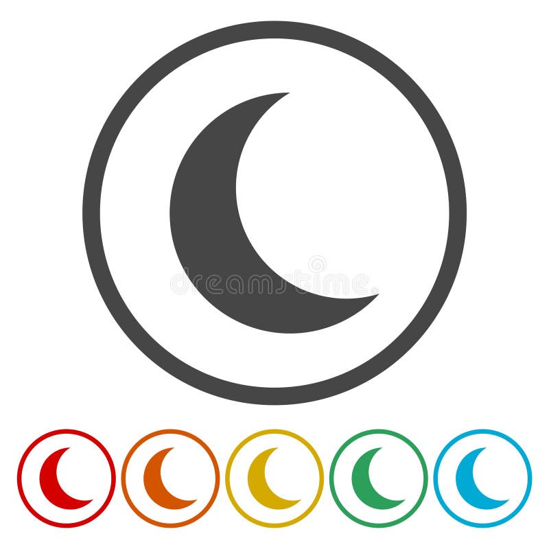 Icono De La Luna, Icono Del Vector De La Luna Ilustración del Vector ...