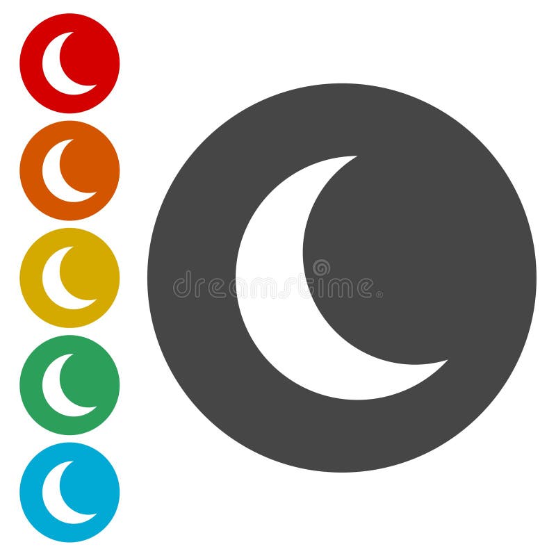 Icono De La Luna, Icono Del Vector De La Luna Ilustración del Vector ...