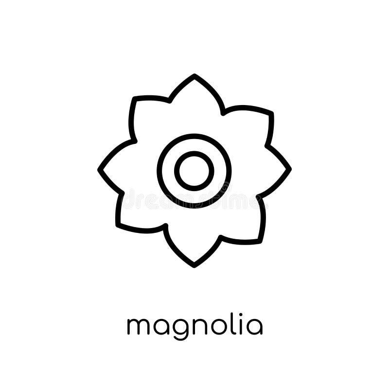 Icono De La Magnolia Icono Linear Plano Moderno De Moda De La Magnolia ...