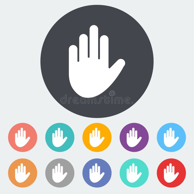 Icono de la mano ilustración del vector. Ilustración de elemento - 90679180