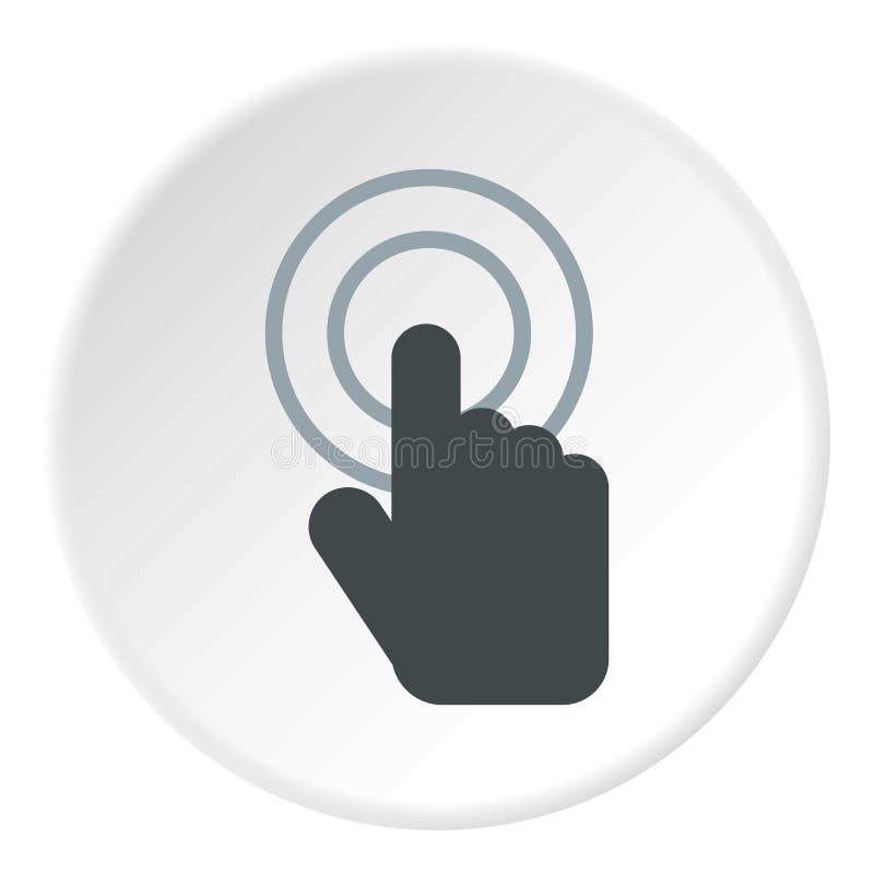 Icono De La Mano Del Cursor, Estilo Plano Ilustración del Vector ...