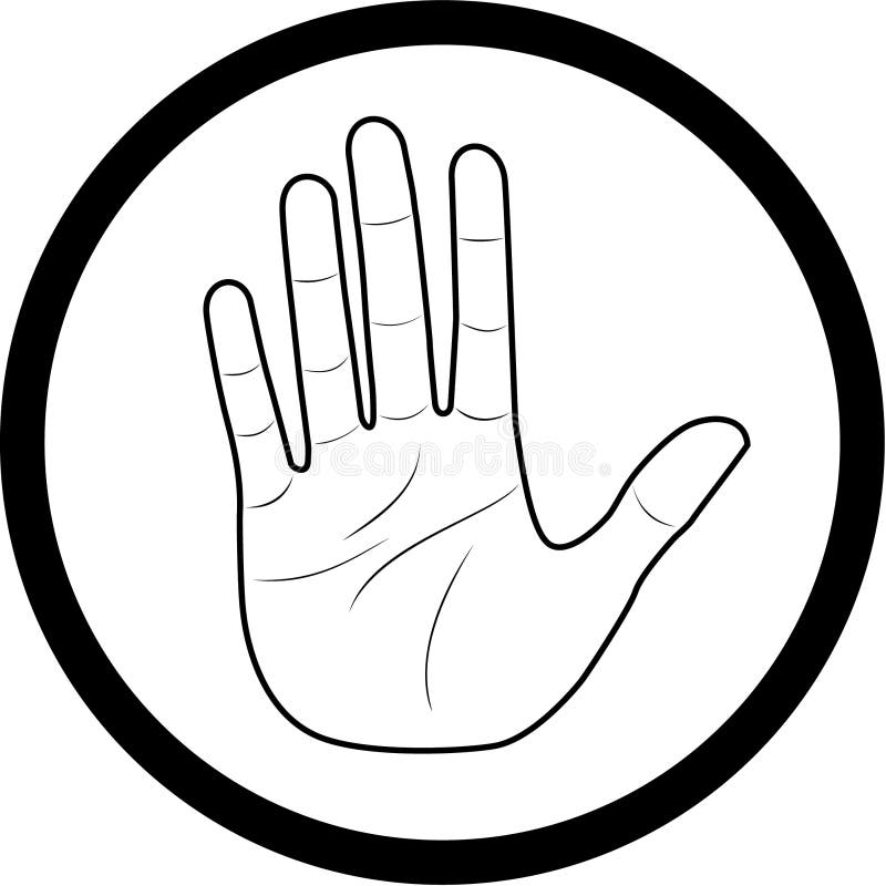 Icono Del Vector De La Mano Aislado En El Fondo Transparente, Mano ...