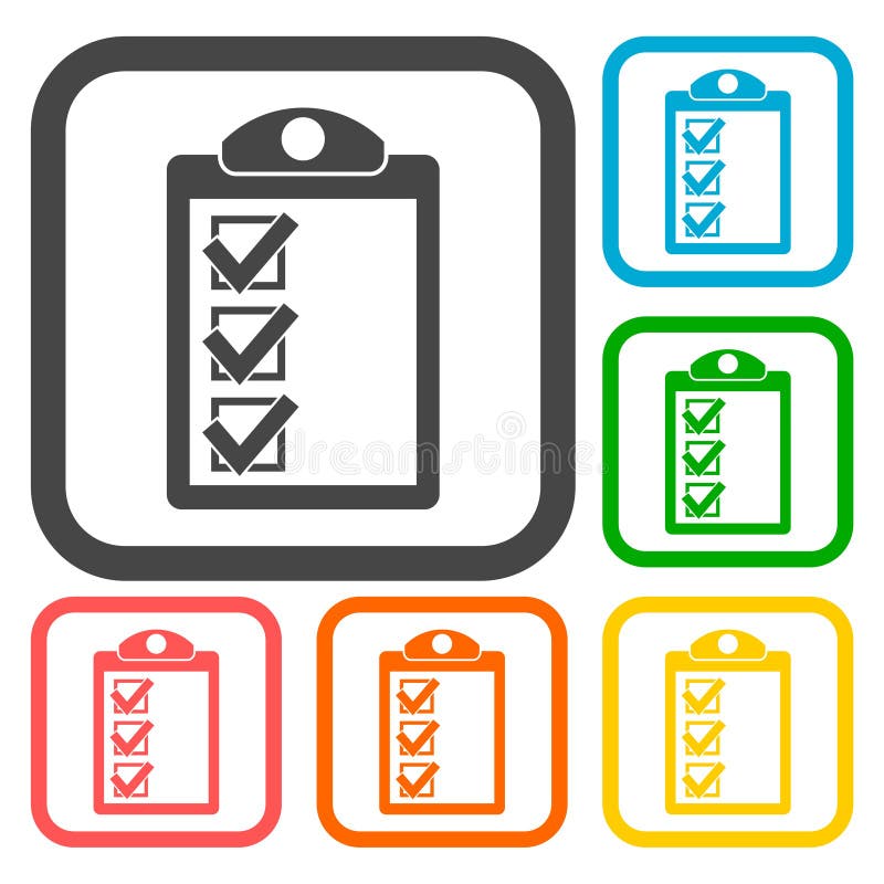 Icono De La Marca De Cotejo Ilustraciones Stock, Vectores, Y Clipart ...