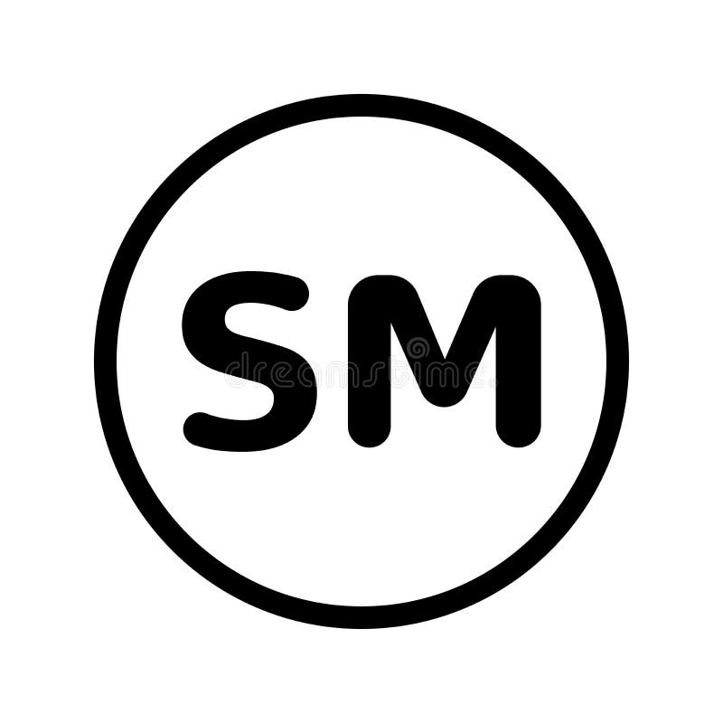 Icono De La Marca Del Símbolo Del SM Stock de ilustración - Ilustración ...