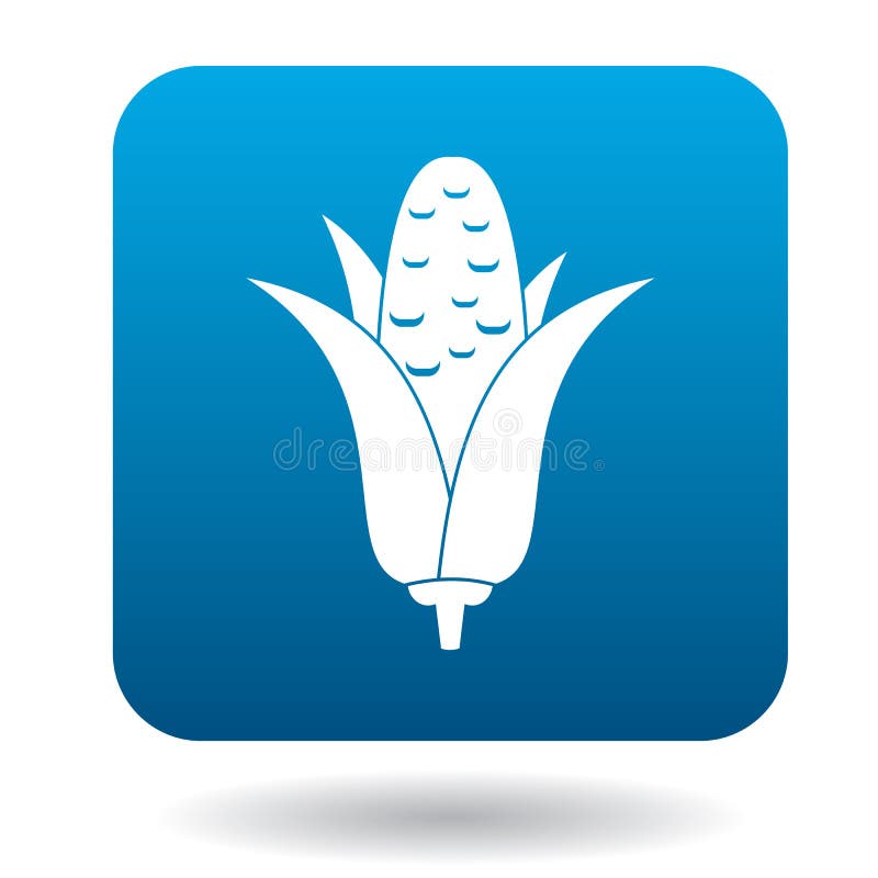 Icono De La Mazorca De Maíz En Estilo Plano Ilustración del Vector ...