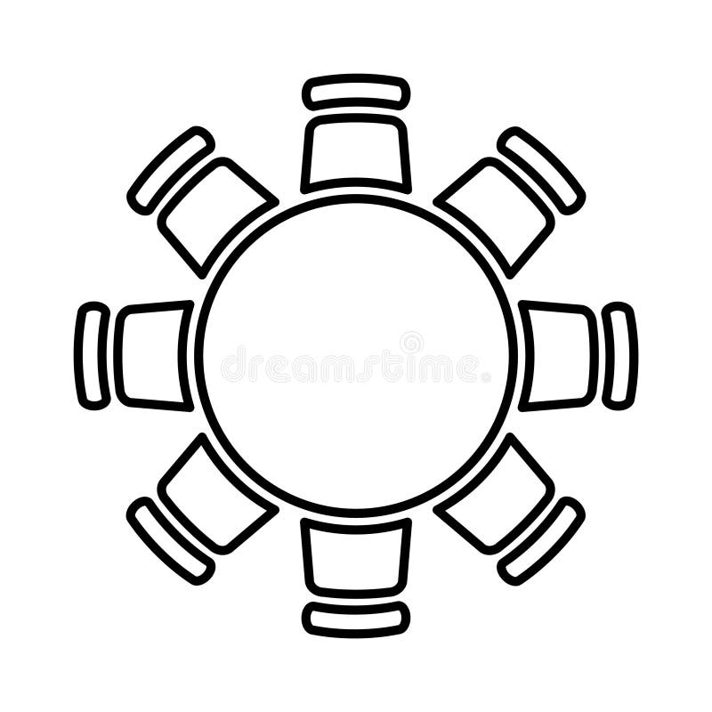 Icono De La Mesa Redonda, Ejemplo Del Vector Ilustración del Vector - Ilustración de redondo ...