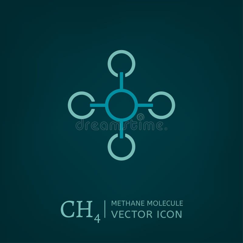 Icono De La Molécula Del Metano Ilustración del Vector - Ilustración de ...