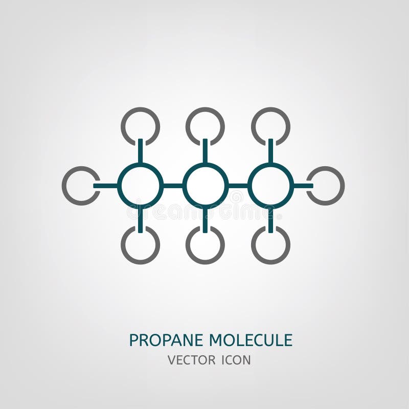 Propano, C3H8, Modelo De La Molécula Y Fórmula Química Ilustración del ...