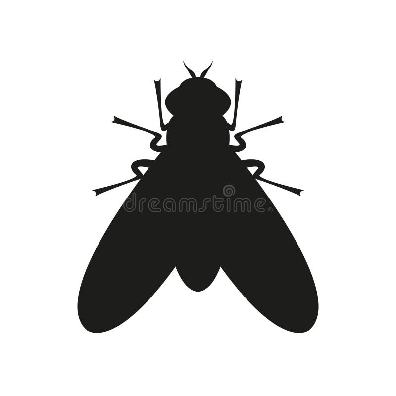 Icono De La Mosca Ejemplo Simple Del Vector Ilustración del Vector ...