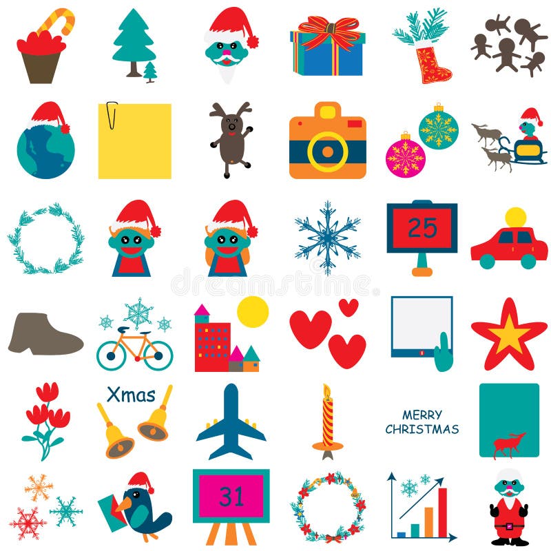 Icono 1 de la Navidad ilustración del vector. Ilustración de extracto ...