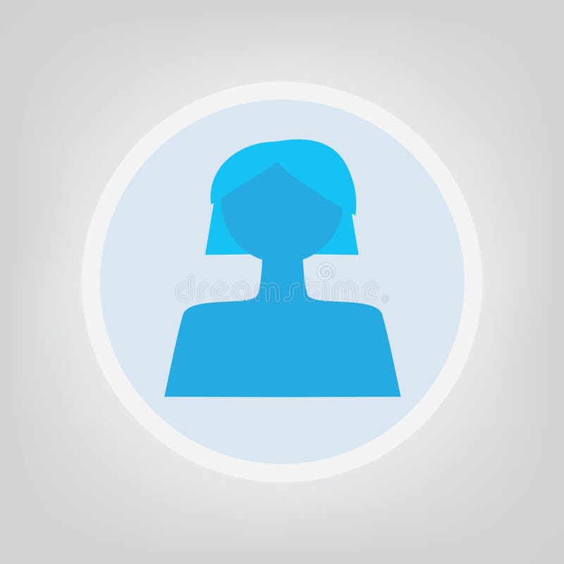 Icono de persona azul ilustración del vector. Ilustración de cara ...