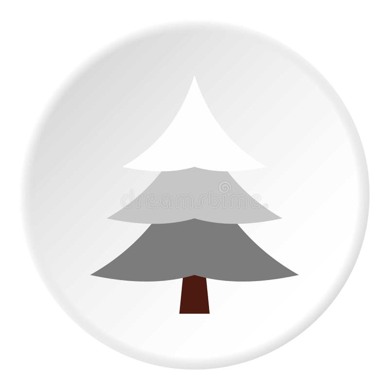 Icono De La Picea Nevado, Estilo Plano Ilustración del Vector ...