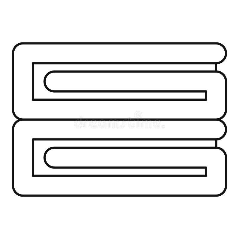 Icono De La Pila De La Ropa, Estilo Del Esquema Ilustración del Vector ...