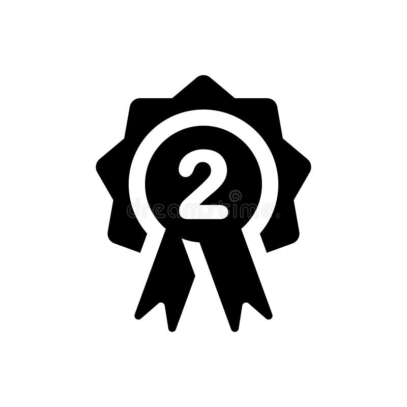 Icono De La Placa De Segundo Lugar Ilustración del Vector - Ilustración ...
