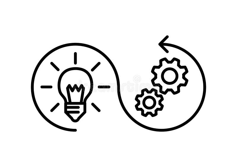 Icono De La Puesta En Práctica, Ejemplo Del Vector Ilustración del ...