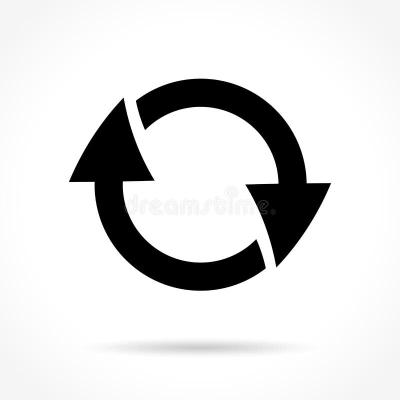 Icono De La Recarga En El Fondo Blanco Ilustración del Vector ...