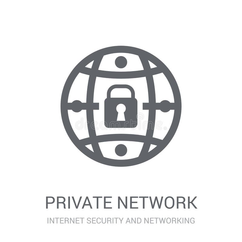 Icono de la red privada ilustración del vector. Ilustración de privado ...
