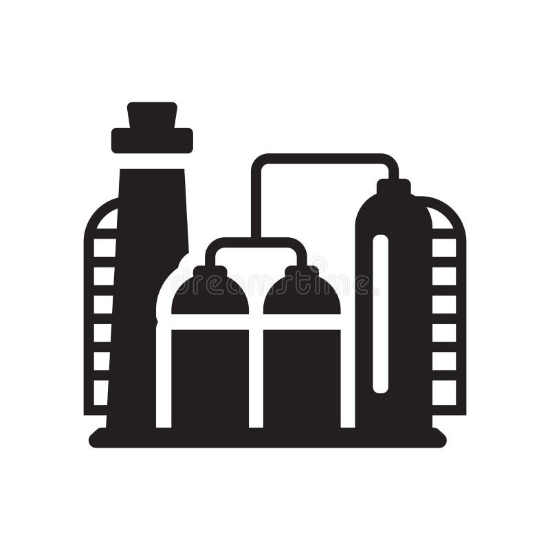 Icono De La Refiner?a, Estilo Simple Ilustración del Vector - Ilustración de derrick, torre ...