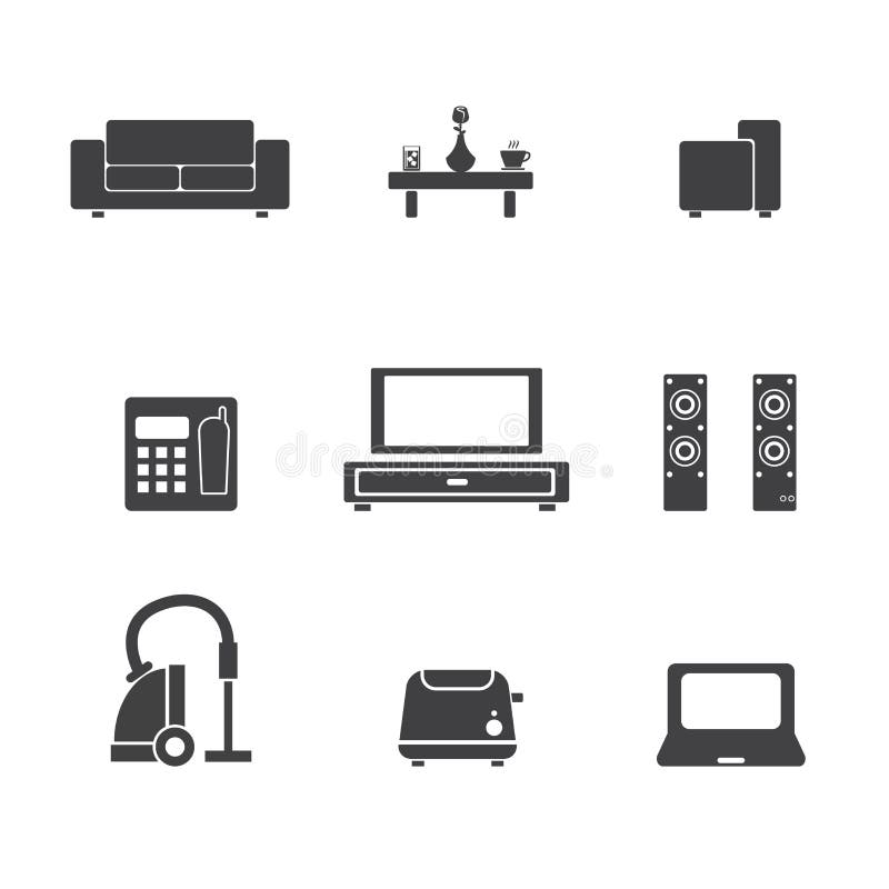 Icono de la sala de estar ilustración del vector. Ilustración de vector ...