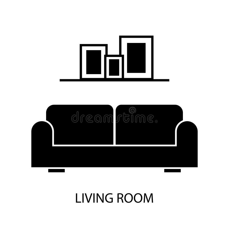 Icono de la sala de estar ilustración del vector. Ilustración de casa ...