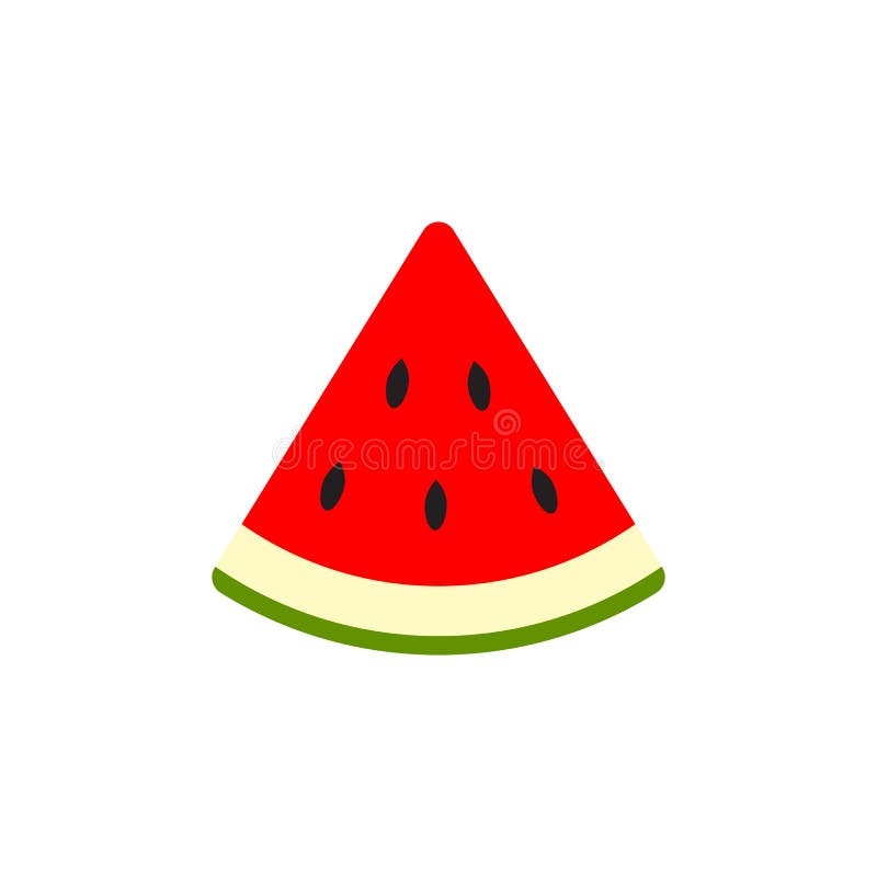 Icono De La Sandía Sandía Del Vector Fruta De La Rebanada Aislada ...
