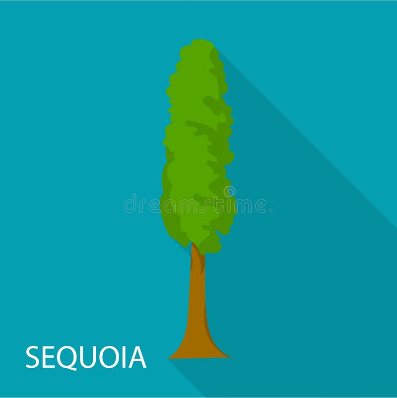 Icono De La Secoya, Estilo Plano Ilustración del Vector - Ilustración ...