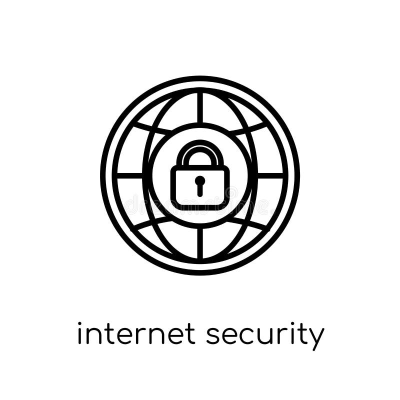 Icono De La Seguridad De Internet Interno Linear Plano Moderno De Moda ...