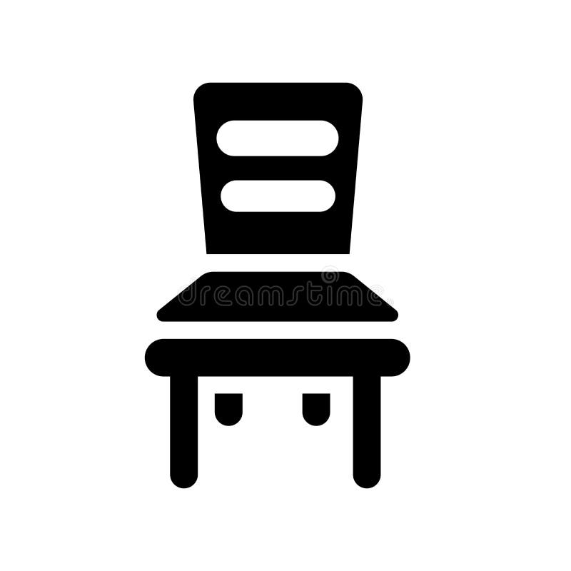 Icono de la silla ilustración del vector. Ilustración de frente - 131141185