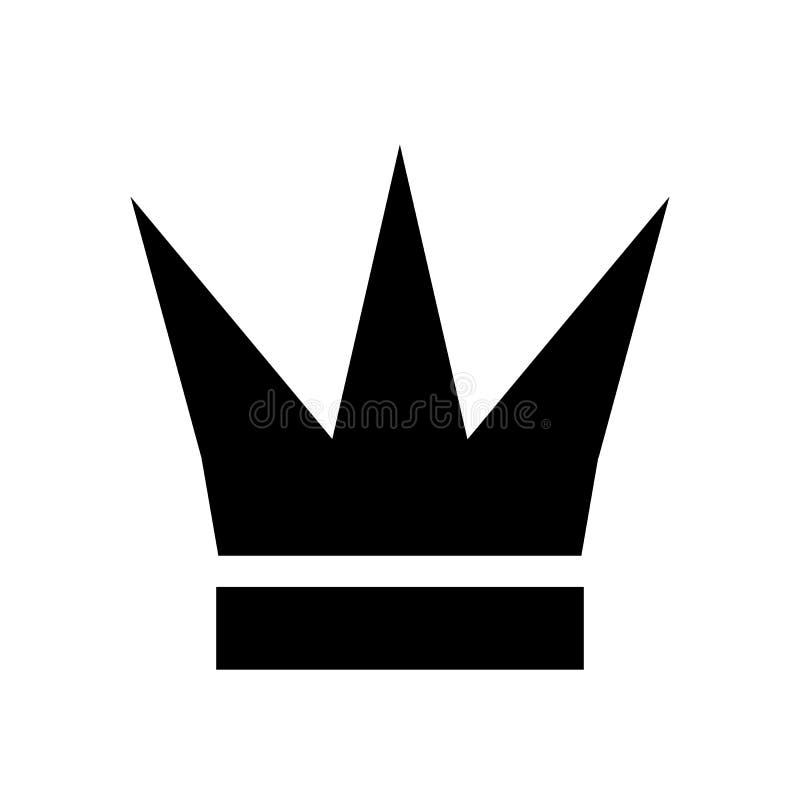 Icono De La Silueta De La Corona Negra. Vector. Ilustración del Vector ...