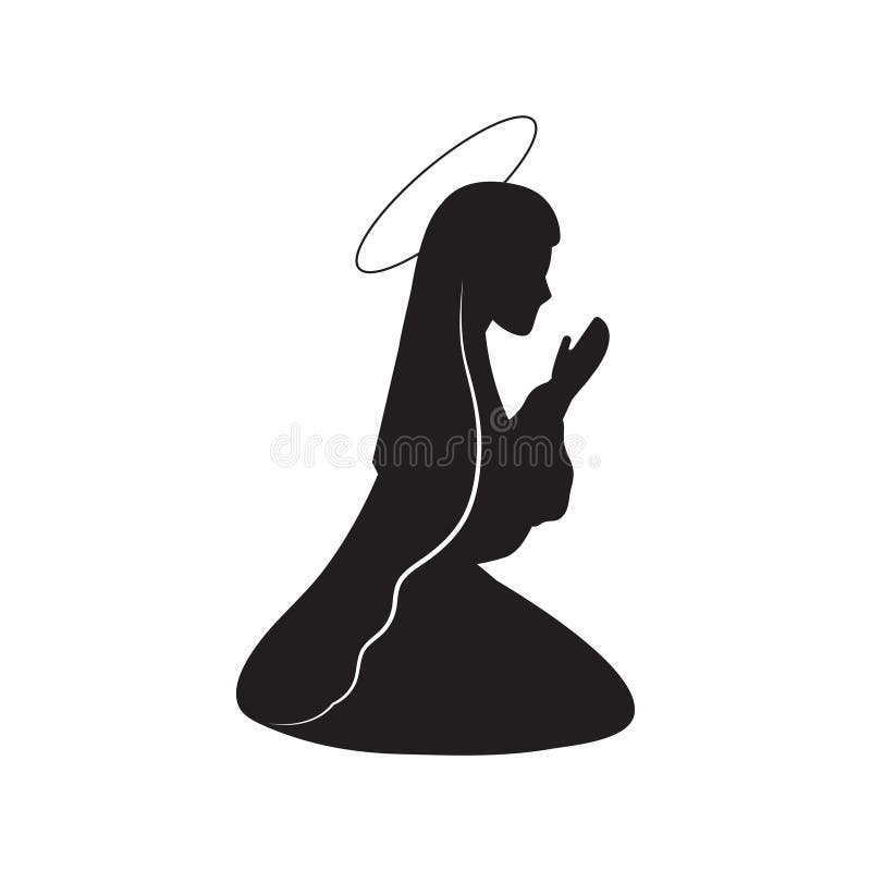Icono De La Silueta De Mary Stock de ilustración - Ilustración de ...
