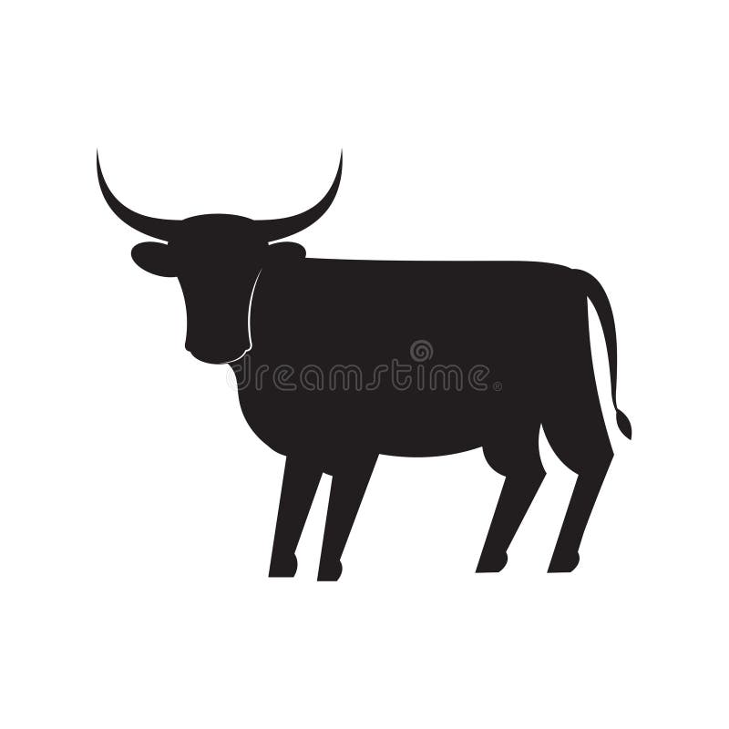Icono De La Silueta De Toro Ilustración del Vector - Ilustración de ...