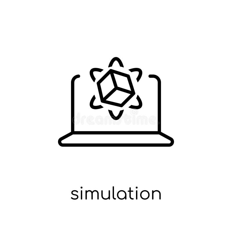 Icono De Simulación En Ilustración Vectorial De Estilo Diferente Dos ...