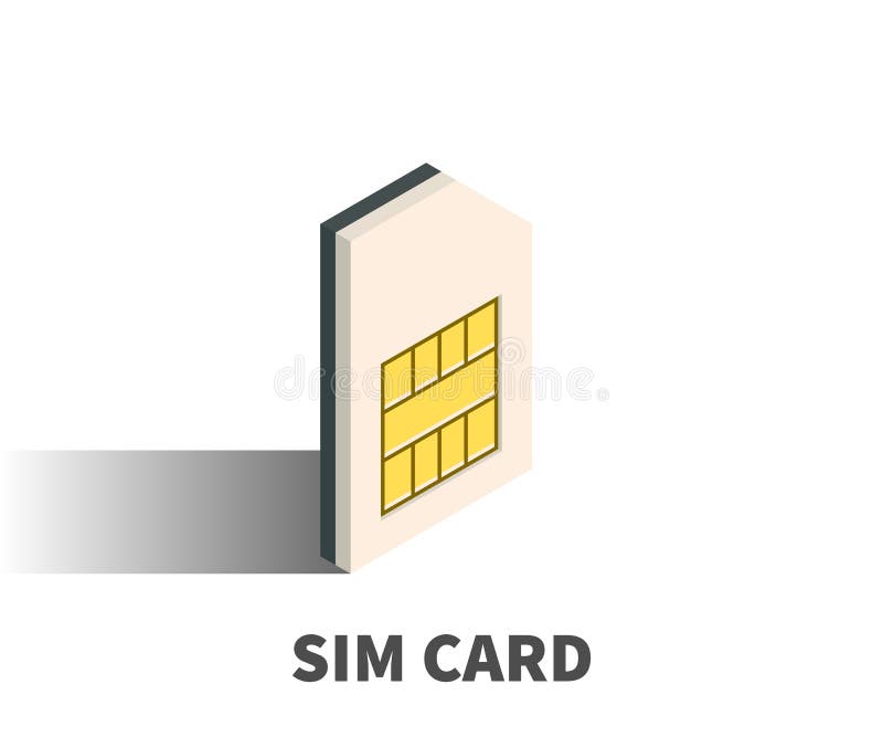 Icono De La Tarjeta De SIM, Símbolo Del Vector Ilustración del Vector ...