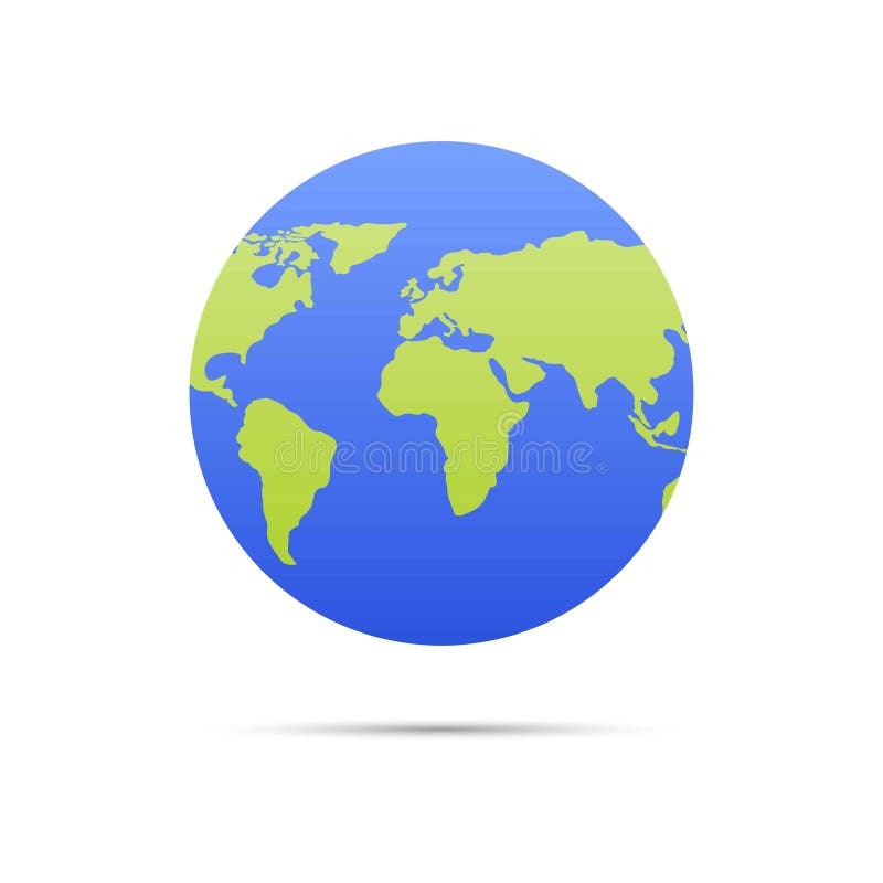 Icono De La Tierra Del Planeta Vector. Icono De Planeta Plano Stock de ...