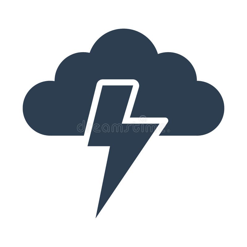 Icono De La Tormenta En El Fondo Blanco Stock de ilustración ...
