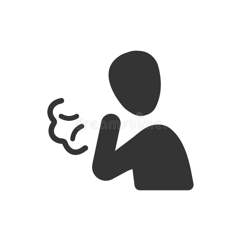 Icono de la tos ilustración del vector. Ilustración de gripe - 111629556