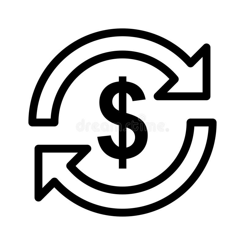 Icono De La Transferencia Monetaria Stock de ilustración - Ilustración ...