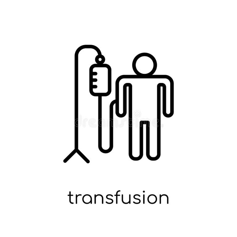 Icono De La Transfusión Transfusión Linear Plana Moderna De Moda Del Vector Yo Ilustración del ...