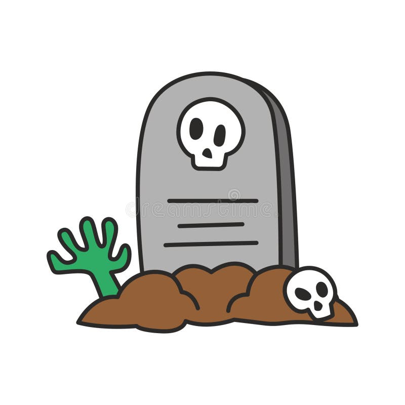 Icono De La Tumba De Halloween Stock De Ilustración Ilustración De Plano Oscuro 289868230
