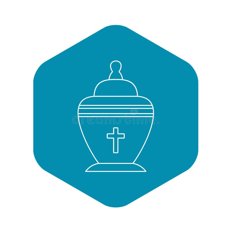 Icono De La Urna, Estilo Del Esquema Ilustración del Vector ...