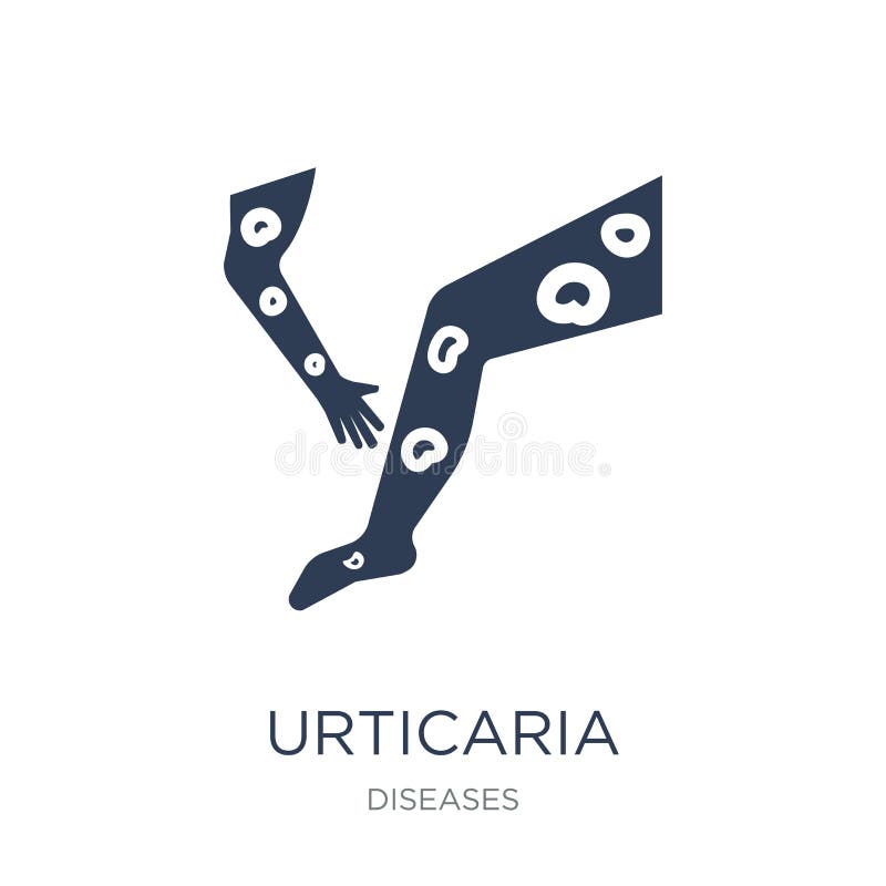 Icono De La Urticaria Icono Plano De Moda De La Urticaria Del Vector En El Backg Blanco ...