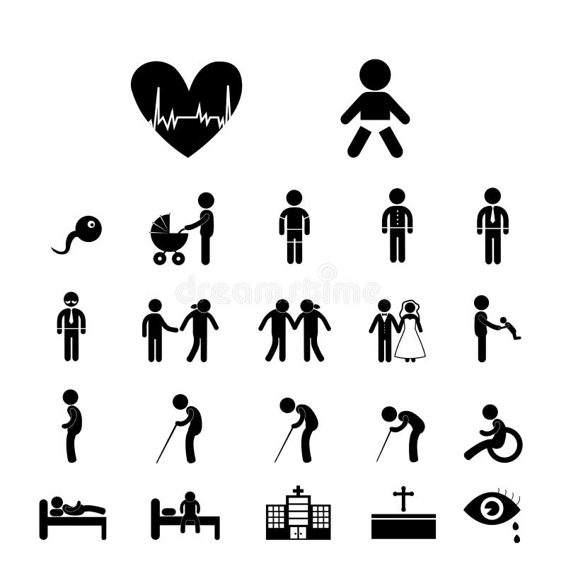 Icono de vida humana ilustración del vector. Ilustración de dado - 51289460